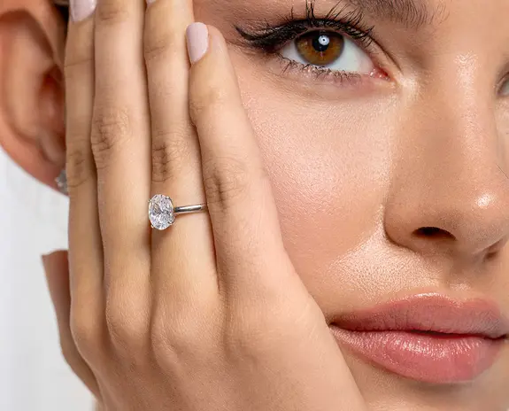Engagement rings with diamond or coloured gemstone
