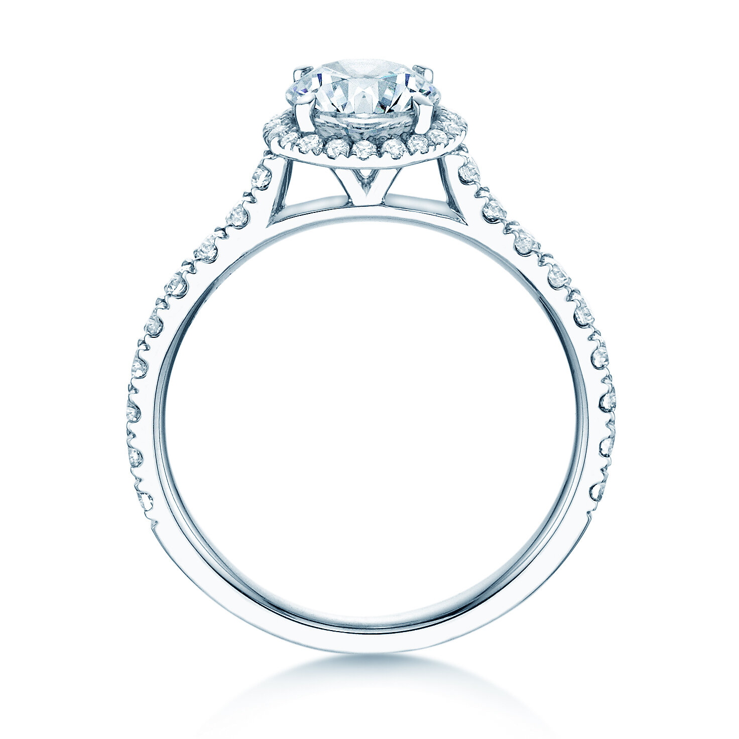 Engagement ring Pure Infinity in platinum 950/- with lab-grown diamonds ...